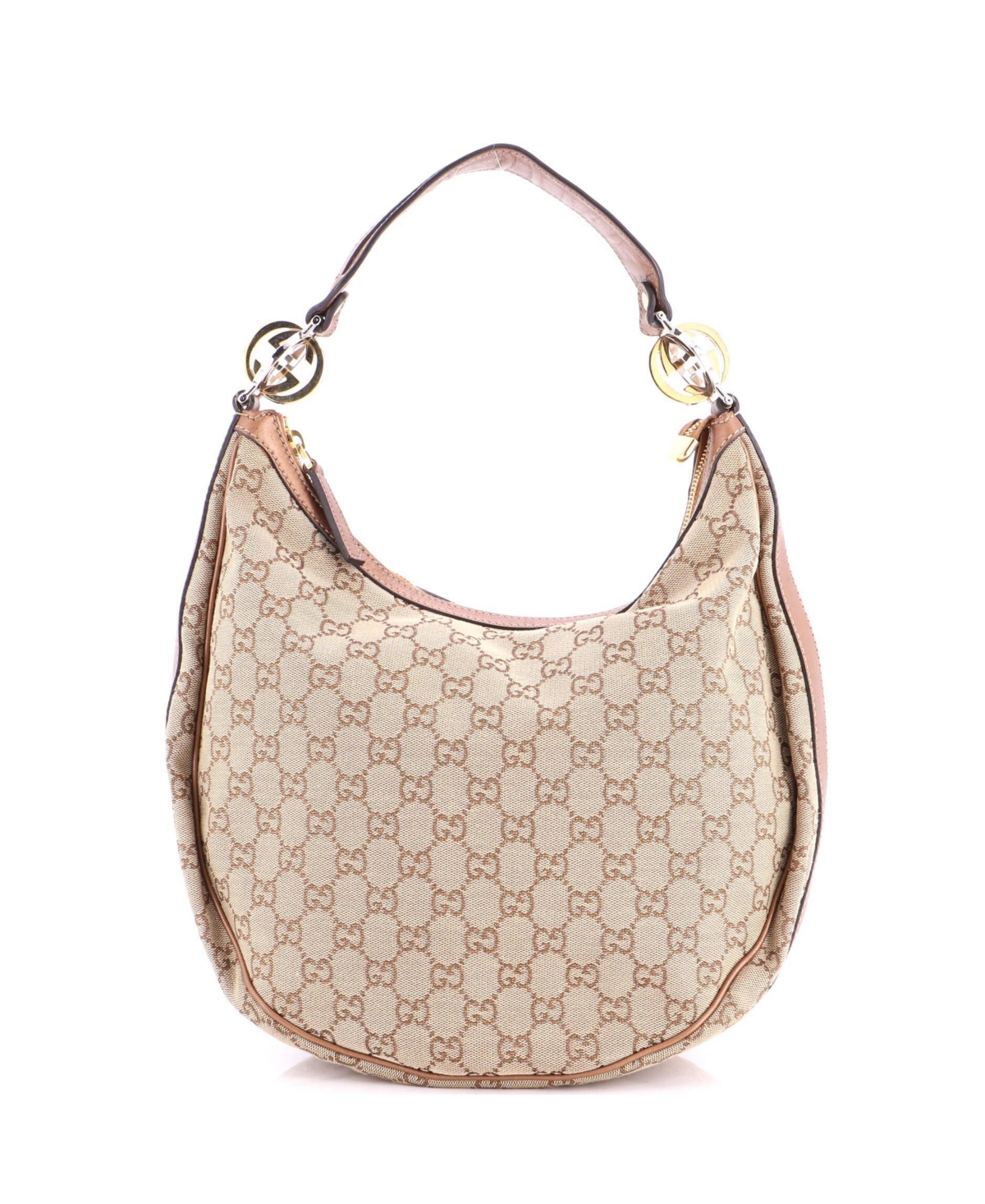 Click here for Pre-Owned Gucci Medium Twins Hobo Gg Canvas - Brow... prices