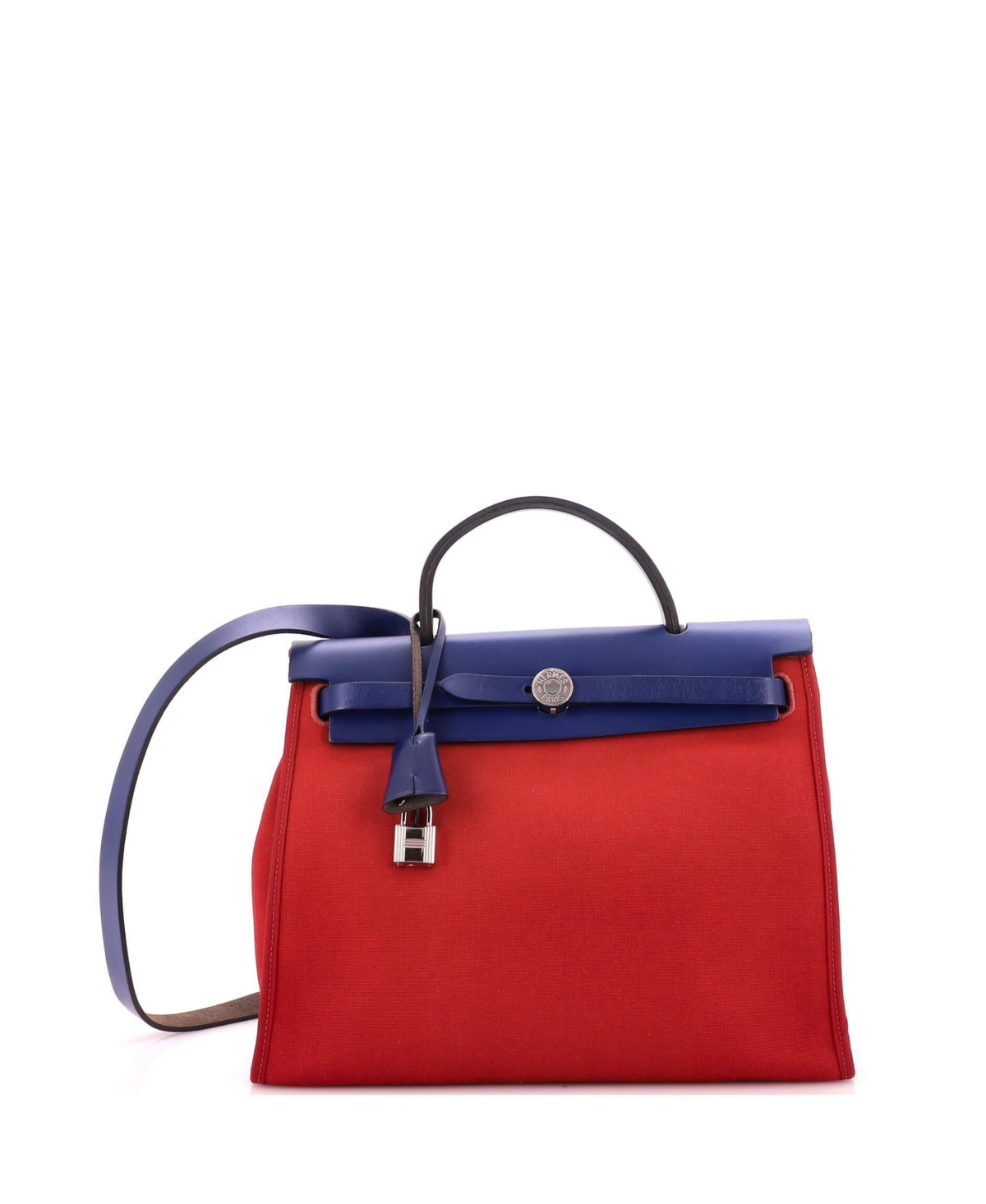 Click here for Pre-Owned Hermes 31 Herbag Zip Leather and Toile -... prices