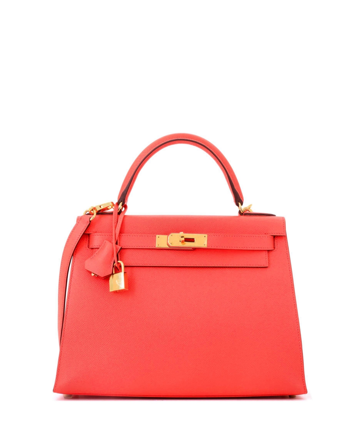 Click here for Pre-Owned Hermes Kelly 28 Handbag Red Epsom with G... prices