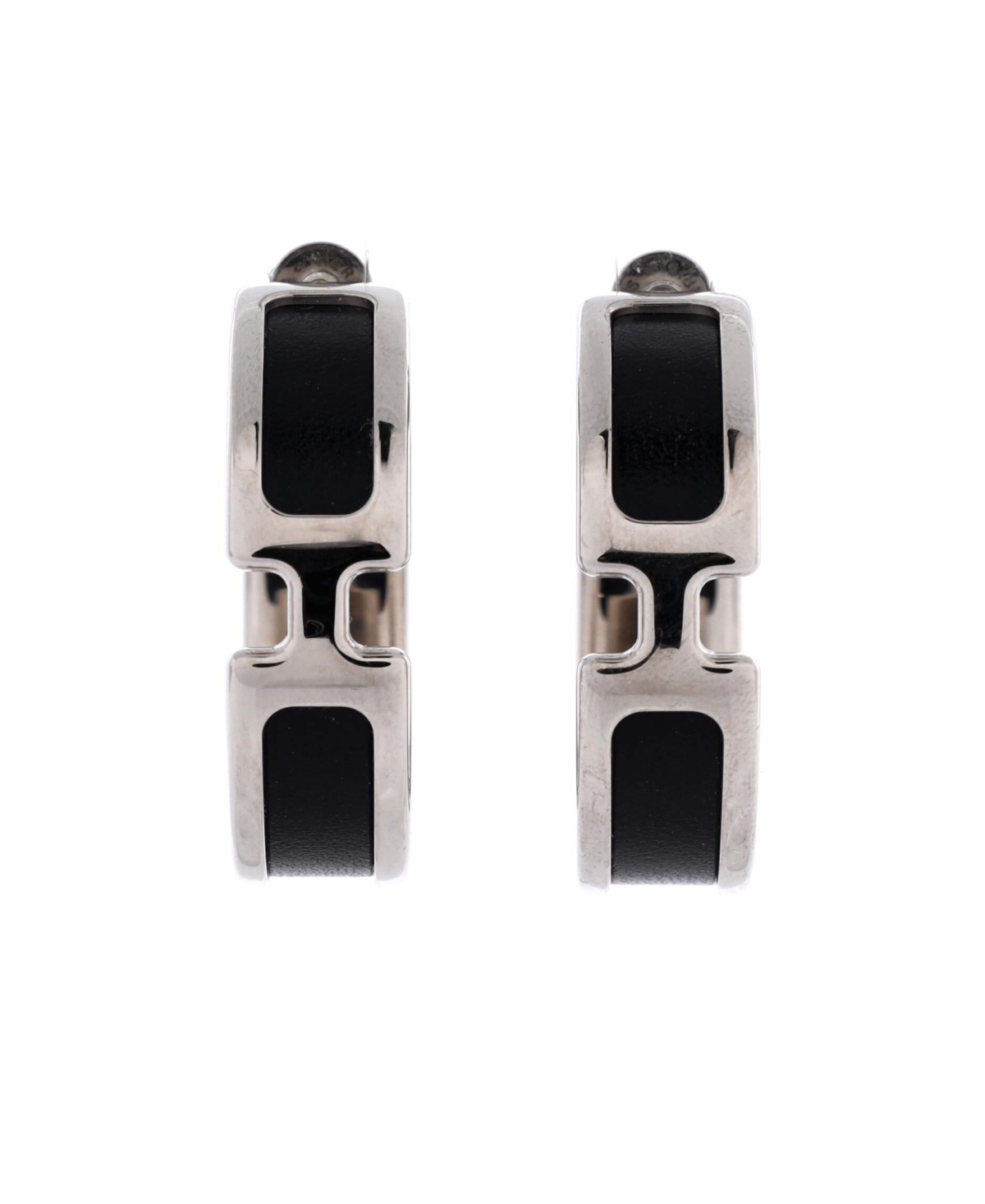 Click here for Pre-Owned Hermes Olympe Hoop Earrings - Leather  m... prices