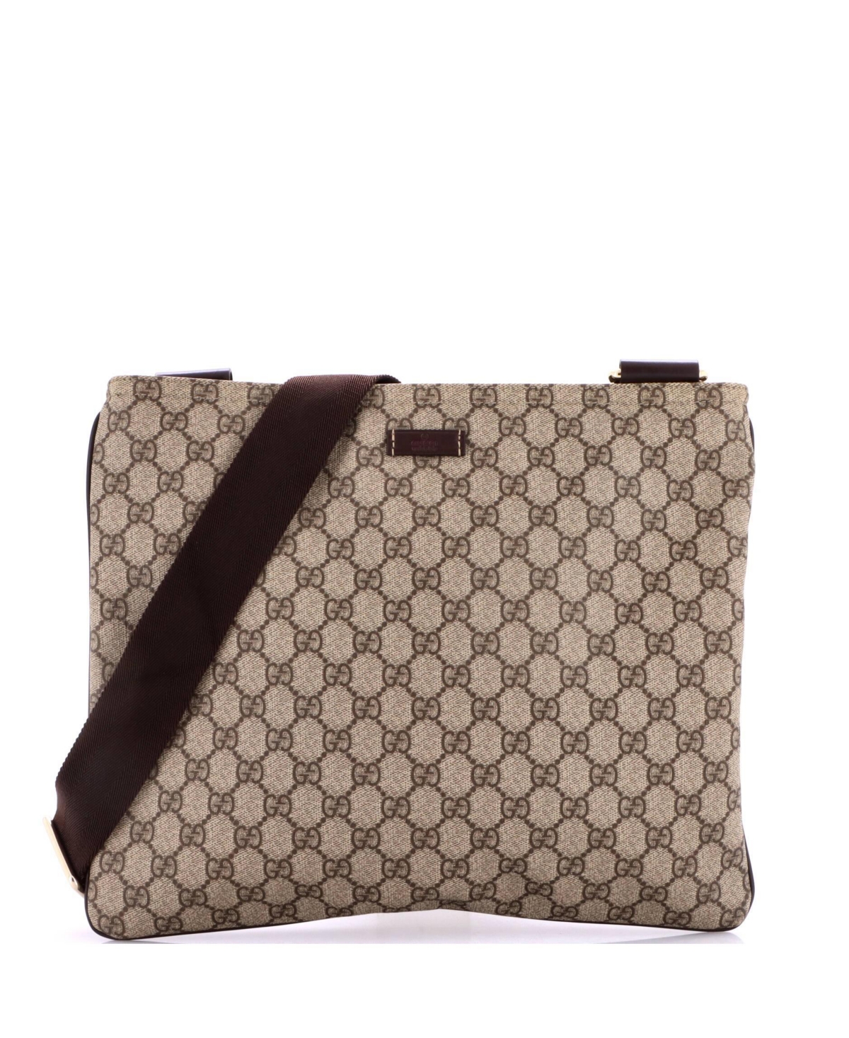 Click here for Pre-Owned Gucci Large Zip Top Messenger Bag Gg Coa... prices