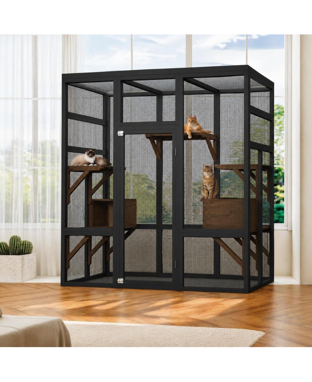Click here for 47.6 x 31.5 in Wooden Cat House  Large Outdoor Cat... prices