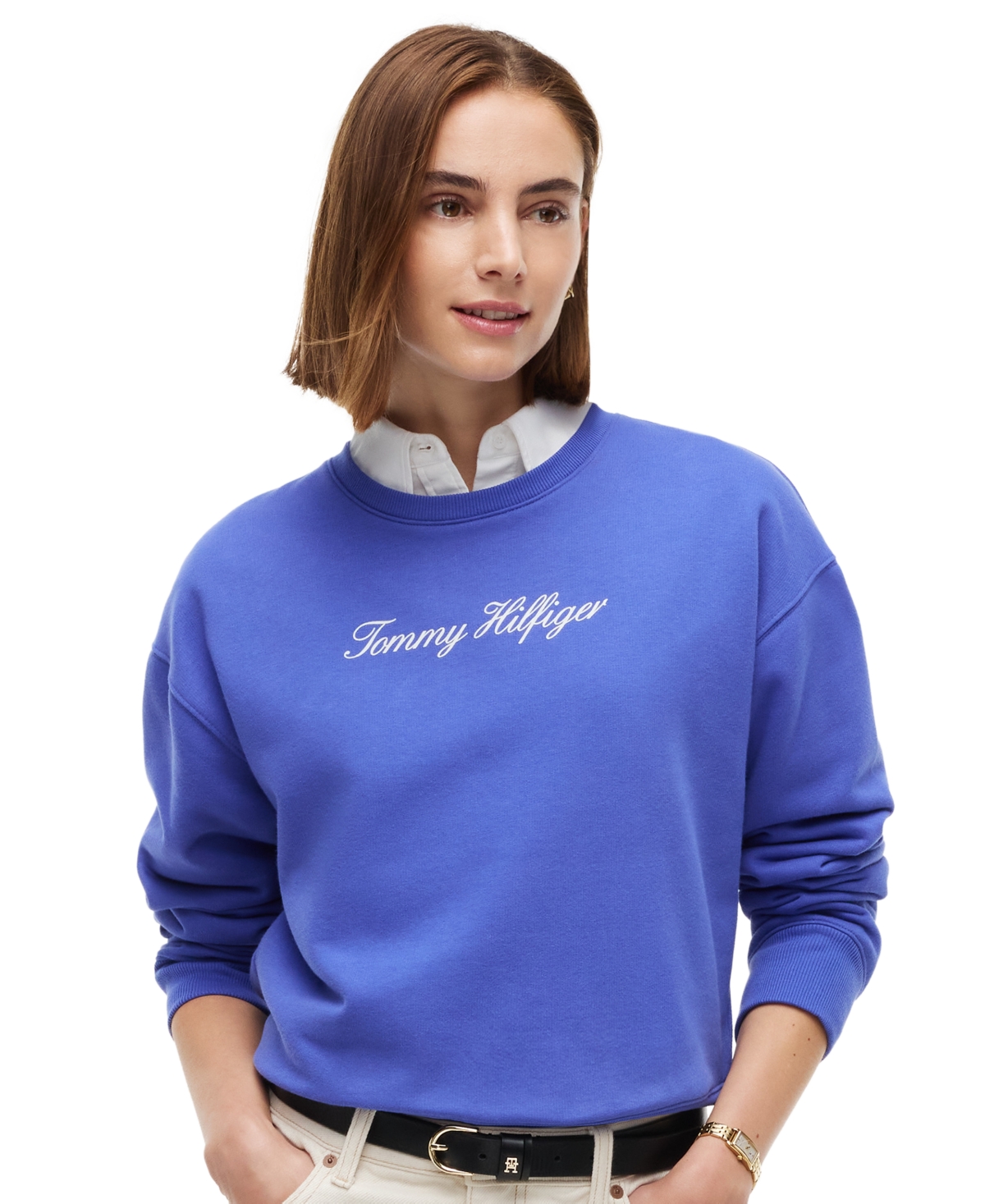 Click here for Tommy Hilfiger Womens Crew Neck Graphic Pullover L... prices