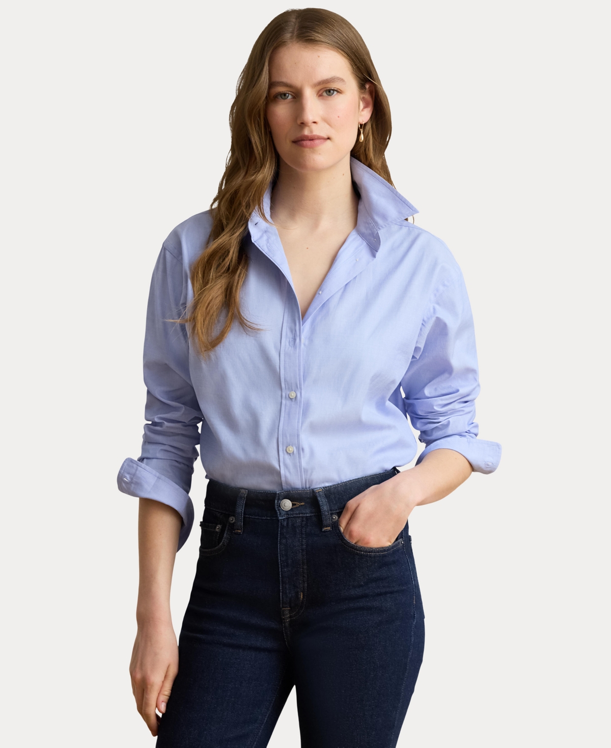 Click here for Lauren Ralph Lauren Womens Relaxed-Fit End-on-End... prices