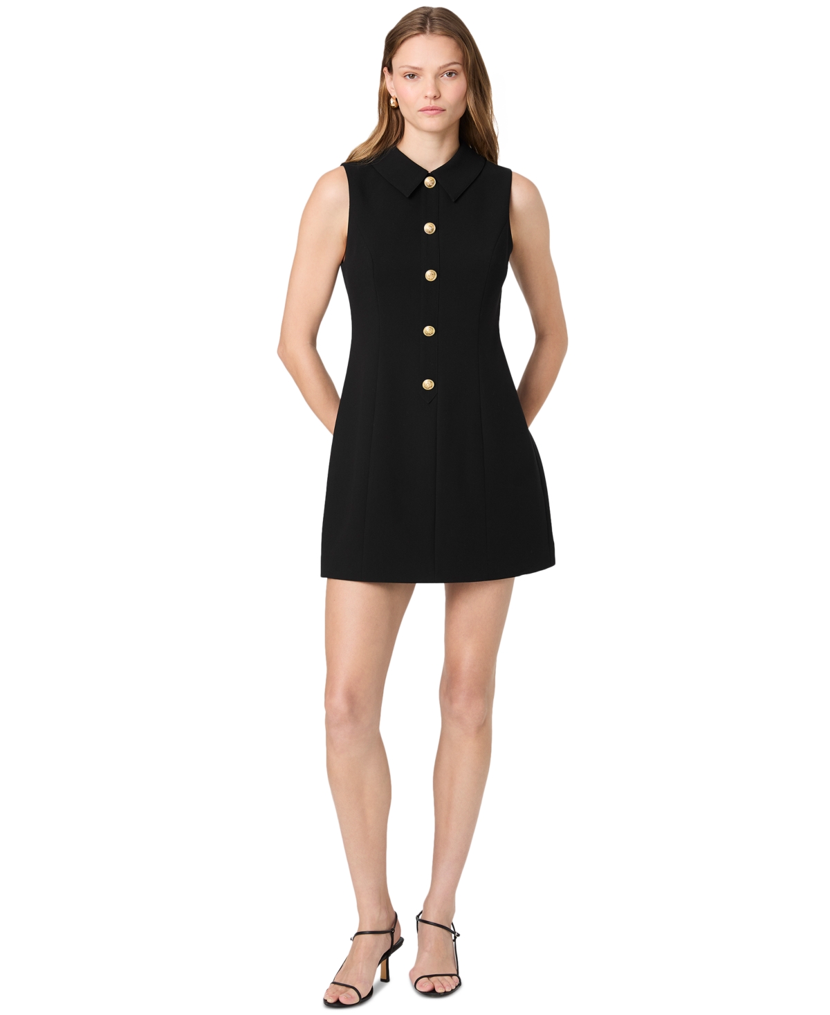 Click here for French Connection Womens Azra Twill Collared A-Lin... prices