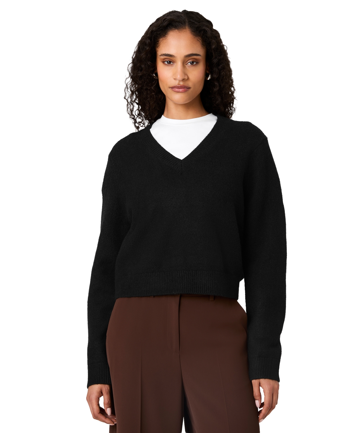 Click here for French Connection Womens Suzie Oversized V-Neck Pu... prices