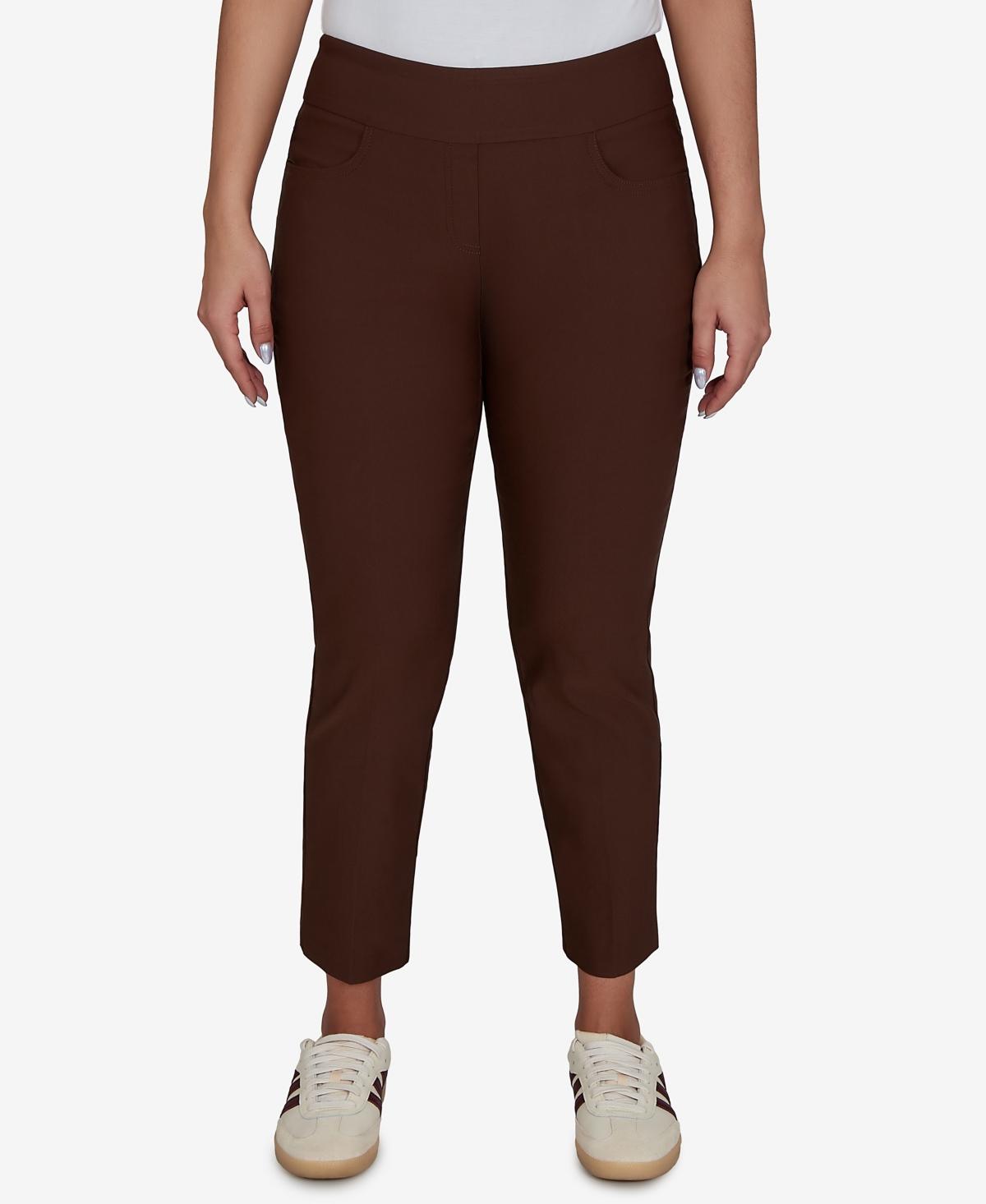 Click here for Ruby Rd. Petite Alt Silky Ankle Pull-On Pants - Da... prices