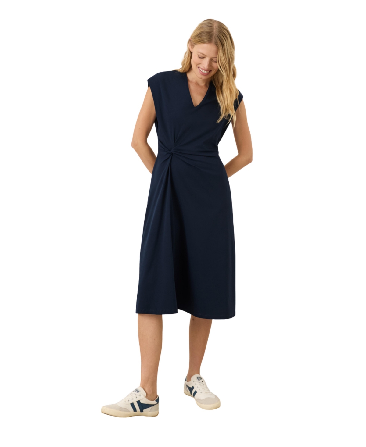Click here for Pact Womens Cotton Jersey V-Neck Twist Dress Made... prices
