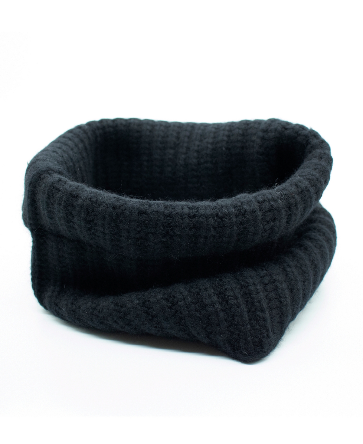 Click here for Portolano Chunky Neckwarmer Scarf - Black prices