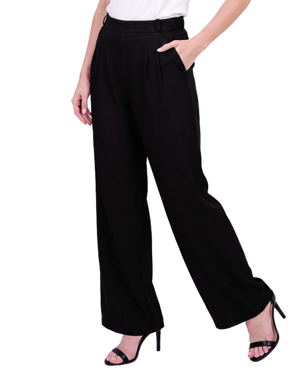 Click here for Ny Collection Petite Pleated Wide-Leg High-Rise Pa... prices