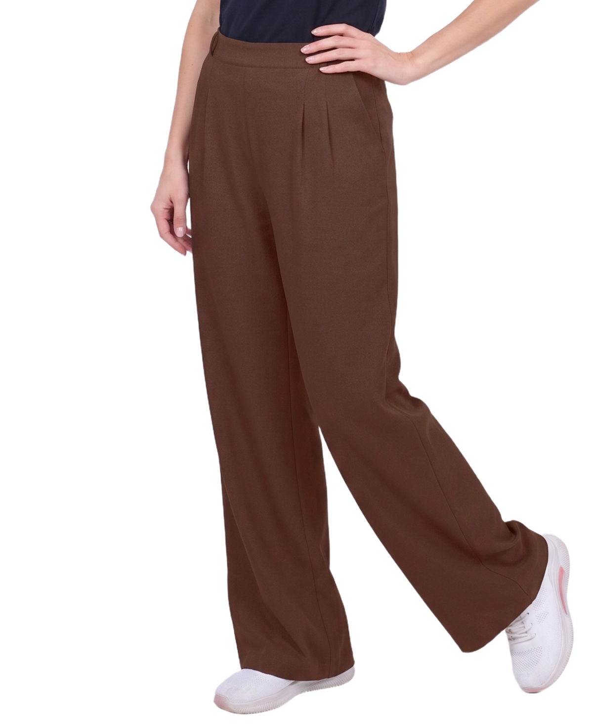 Click here for Ny Collection Petite Pleated Wide-Leg High-Rise Pa... prices