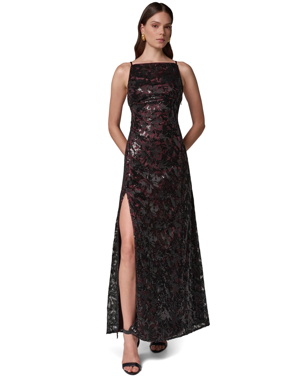 Click here for Donna Karan New York Womens Sleeveless Sequin-Embr... prices