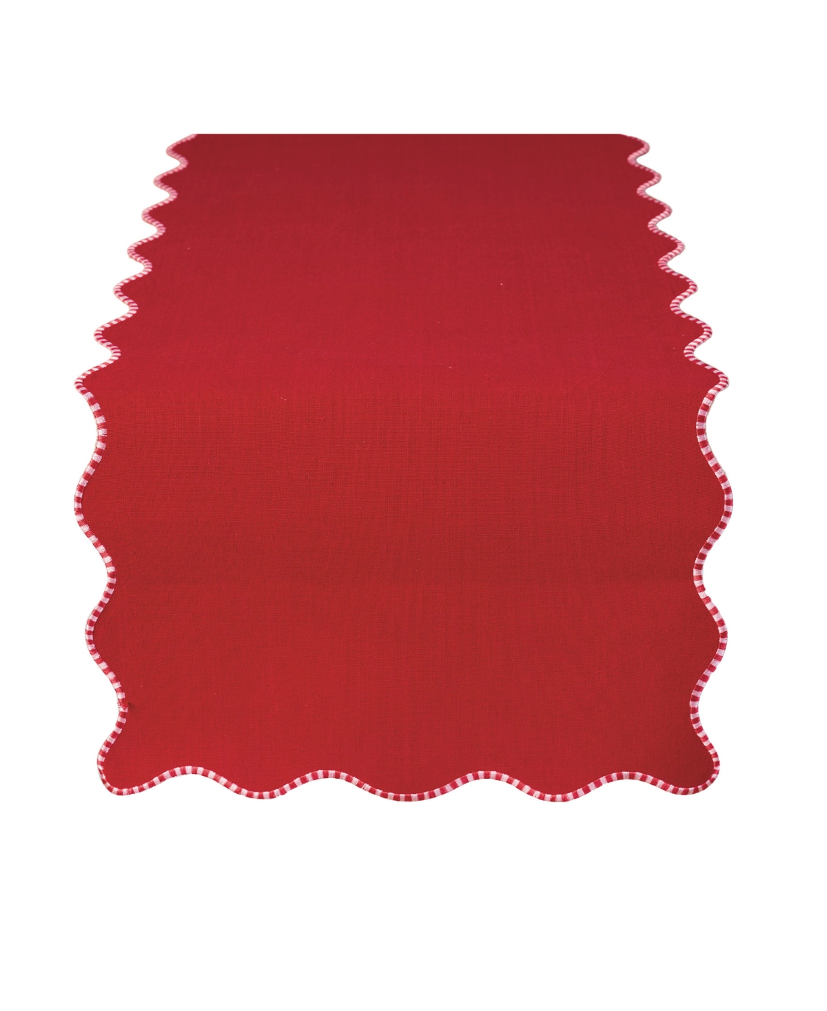 Click here for Tableau Wavy Edge Peppermint 72 Runner - Red prices