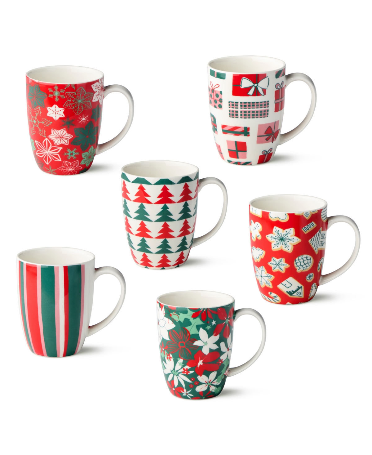 Click here for Certified International Holiday Spruce Mugs  Set o... prices
