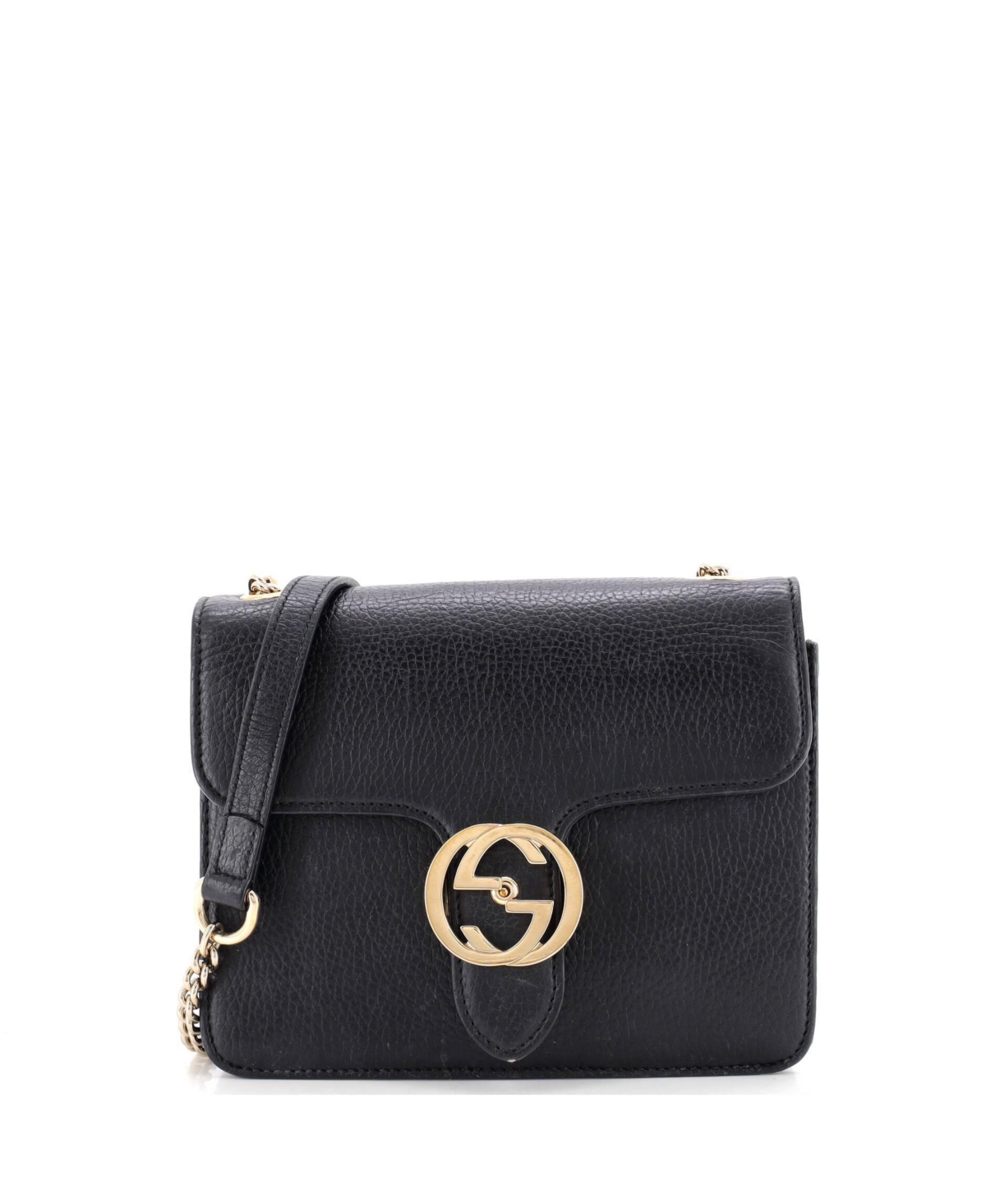 Click here for Pre-Owned Gucci Small Interlocking Shoulder Bag Le... prices