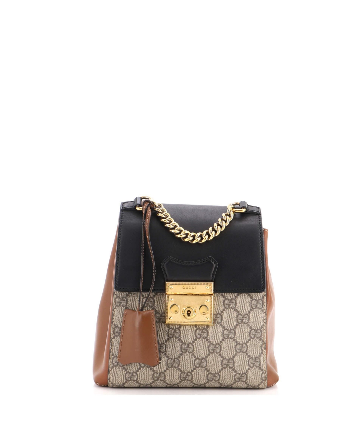 Click here for Pre-Owned Gucci Mini Padlock Backpack Gg Coated Ca... prices
