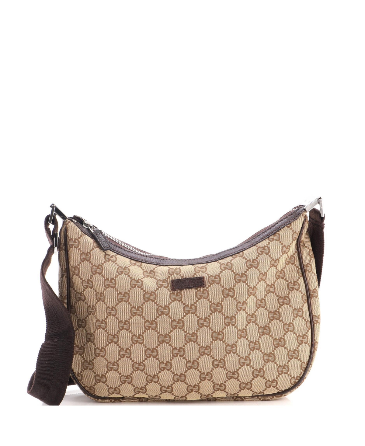 Click here for Pre-Owned Gucci Medium Saddle Zip Messenger Bag Gg... prices
