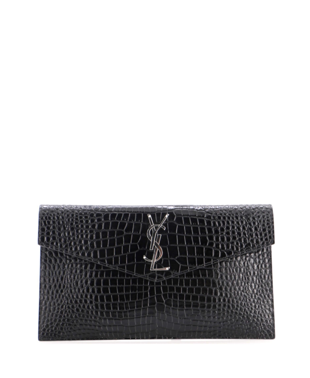 Click here for Pre-Owned Saint Laurent Uptown Pouch Embossed Leat... prices