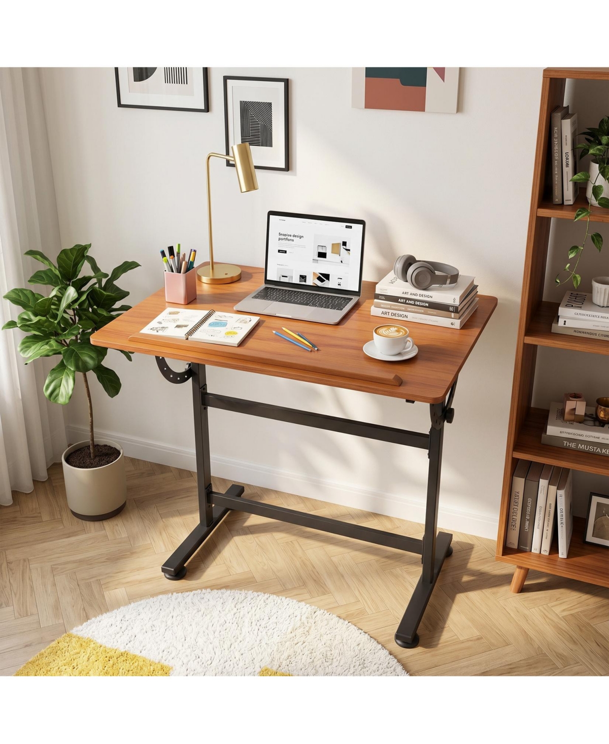 Click here for Adjustable Steel-Wood Drafting Table  0degree(s)-9... prices