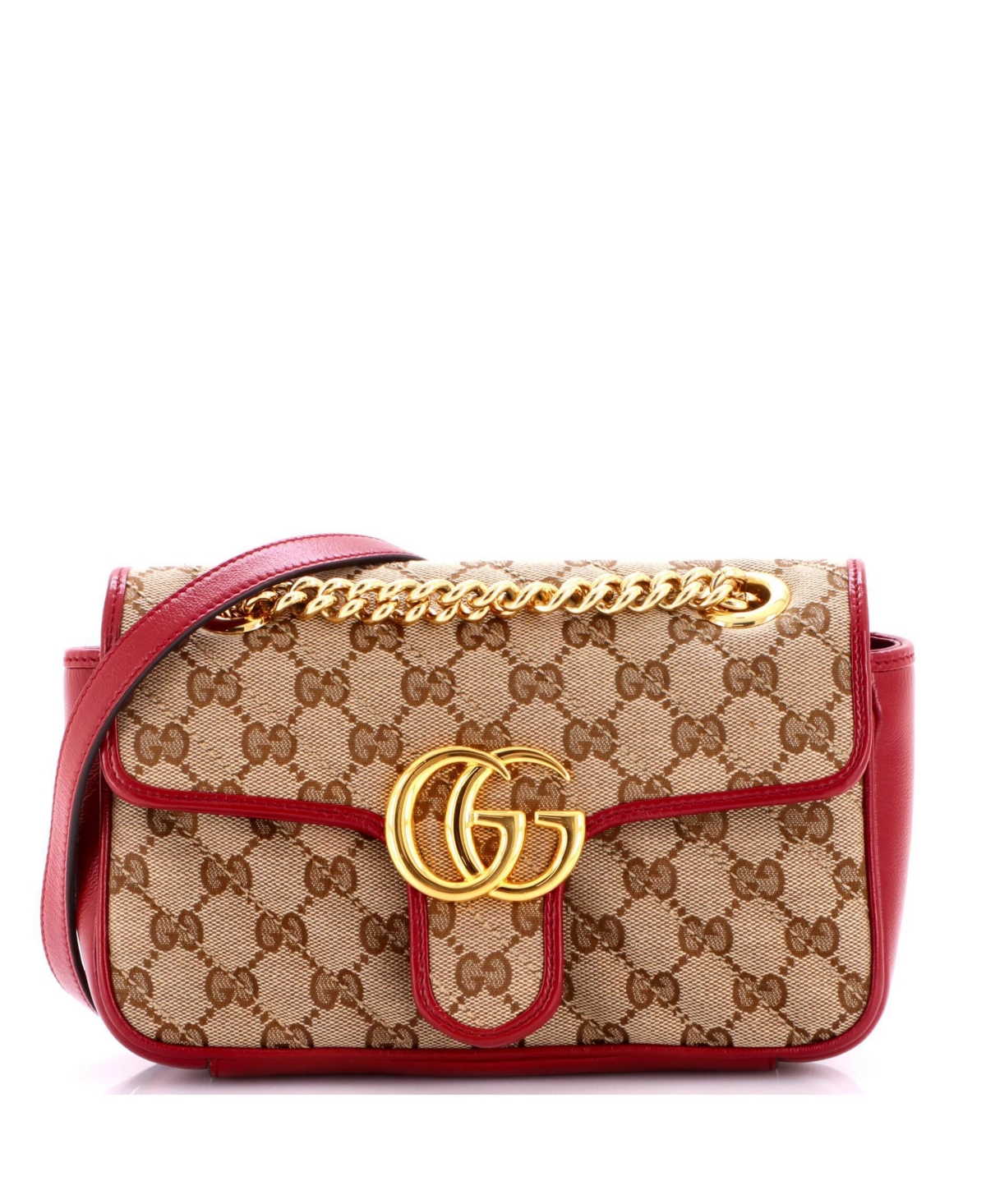 Click here for Pre-Owned Gucci Mini Gg Marmont Flap Bag Diagonal... prices
