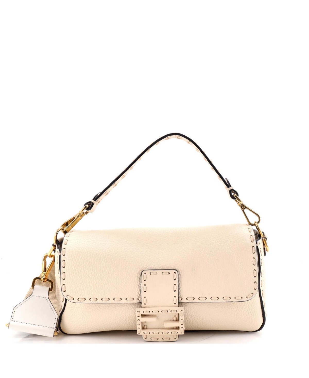 Click here for Pre-Owned Fendi Medium Selleria Baguette Nm Bag Le... prices
