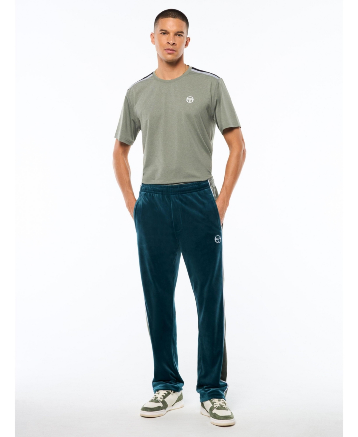Click here for Sergio Tacchini Mens Forato Velour Track Pant - Me... prices
