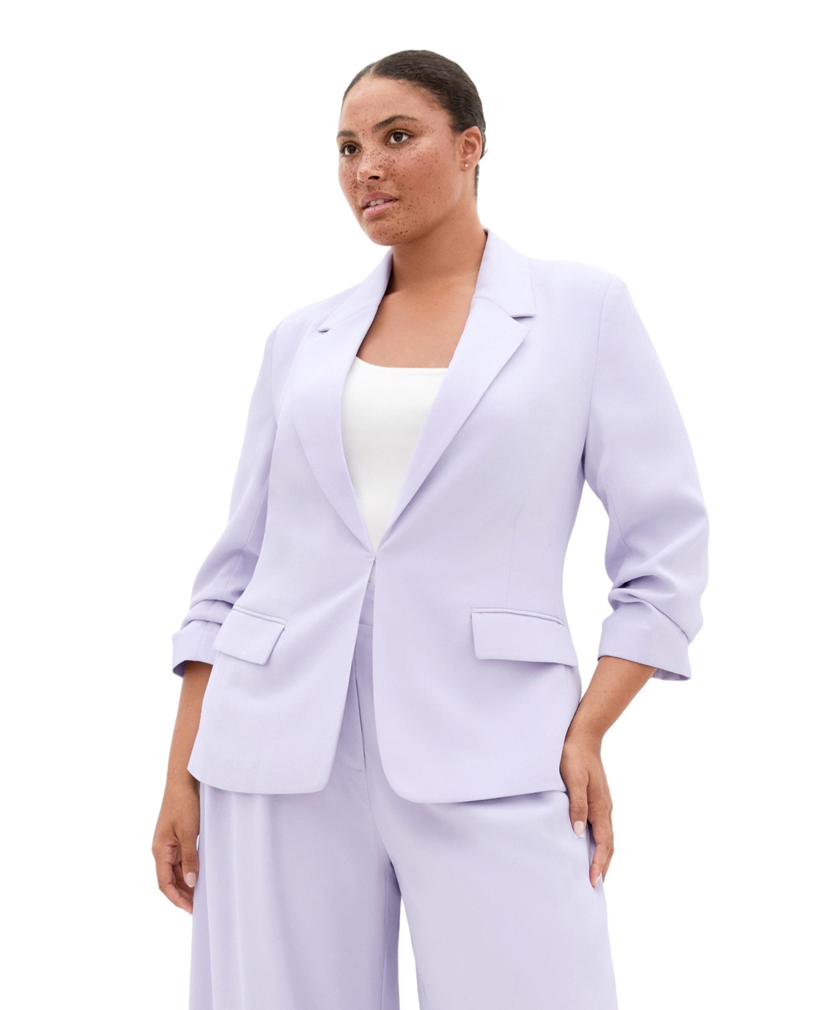 Click here for City Chic Plus Size Abbie Gathered Elbow Sleeves B... prices