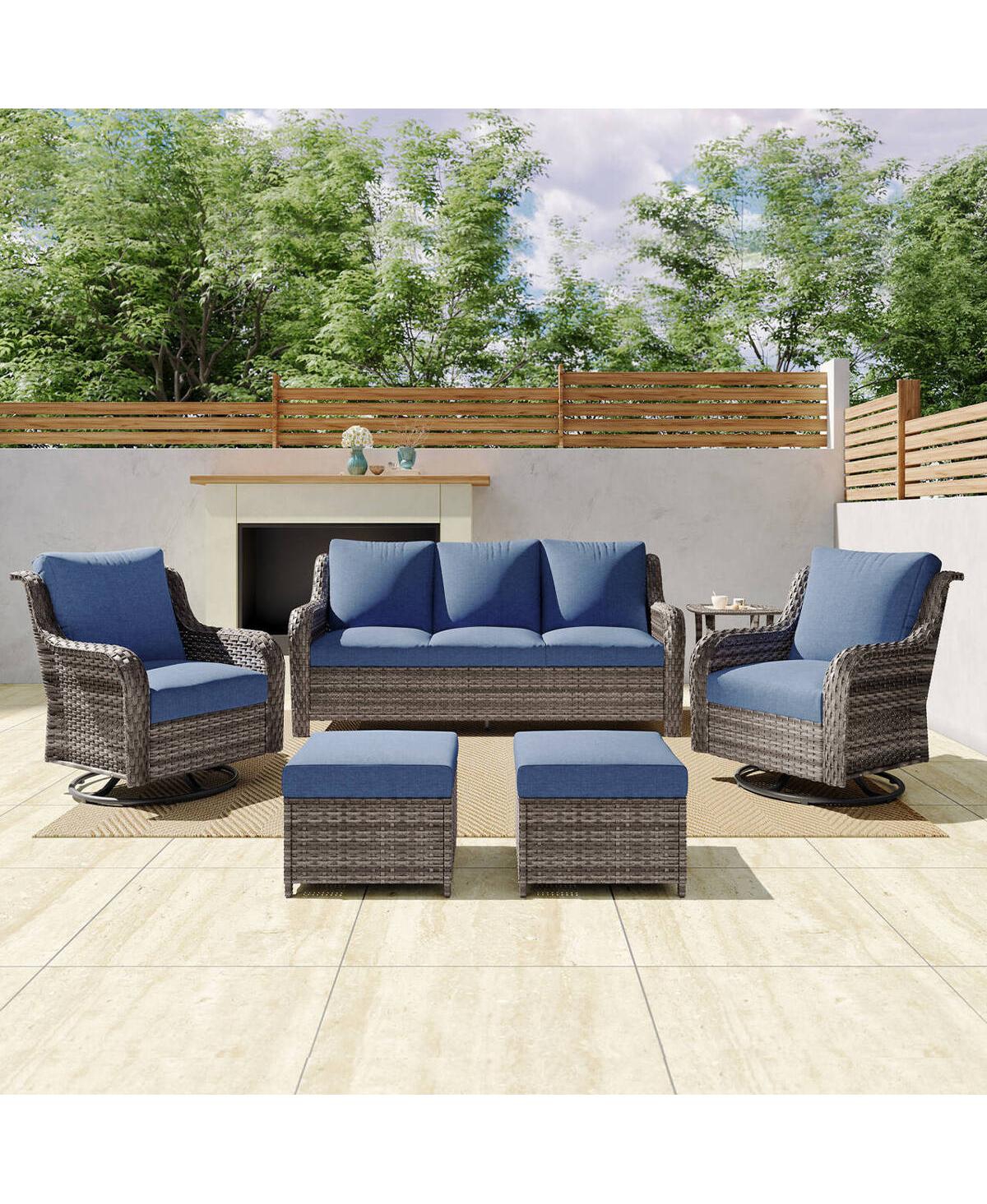 Click here for Asagikoiai 6-Piece Outdoor Patio Seating Set  Pe R... prices