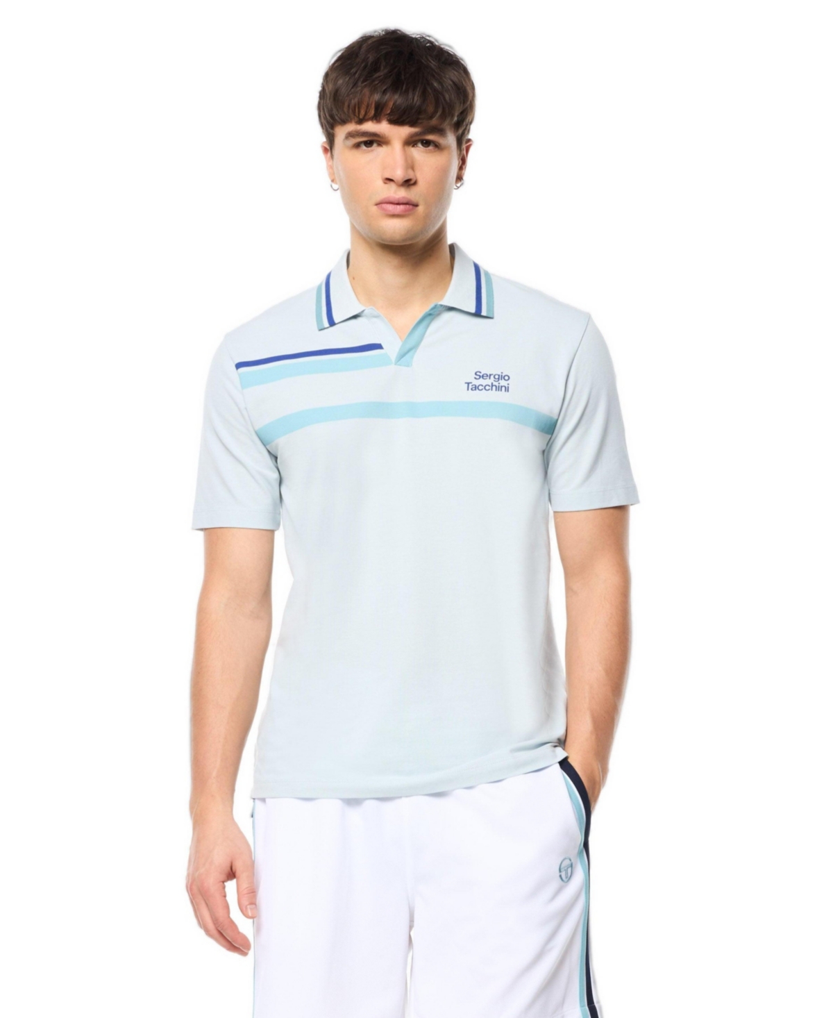 Click here for Sergio Tacchini Mens Solare Polo - Baby blue prices