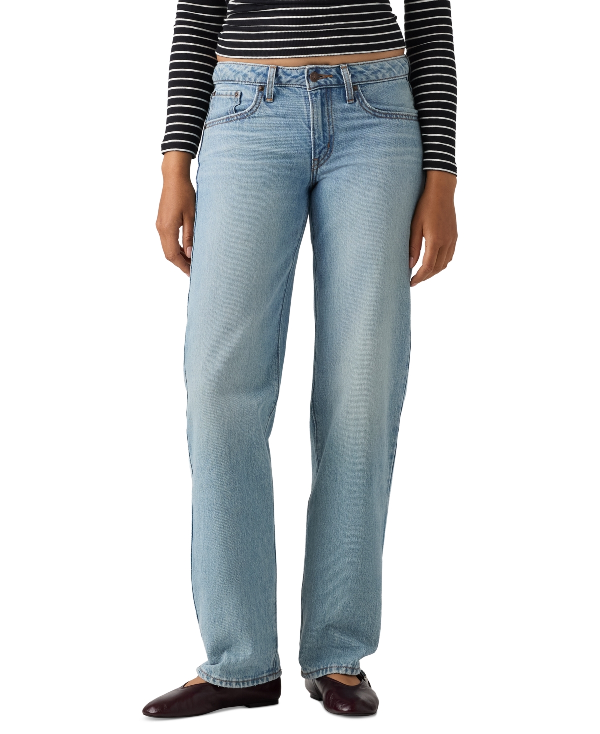 Click here for Levis Womens Superlow Straight Bootcut Jeans - Let... prices