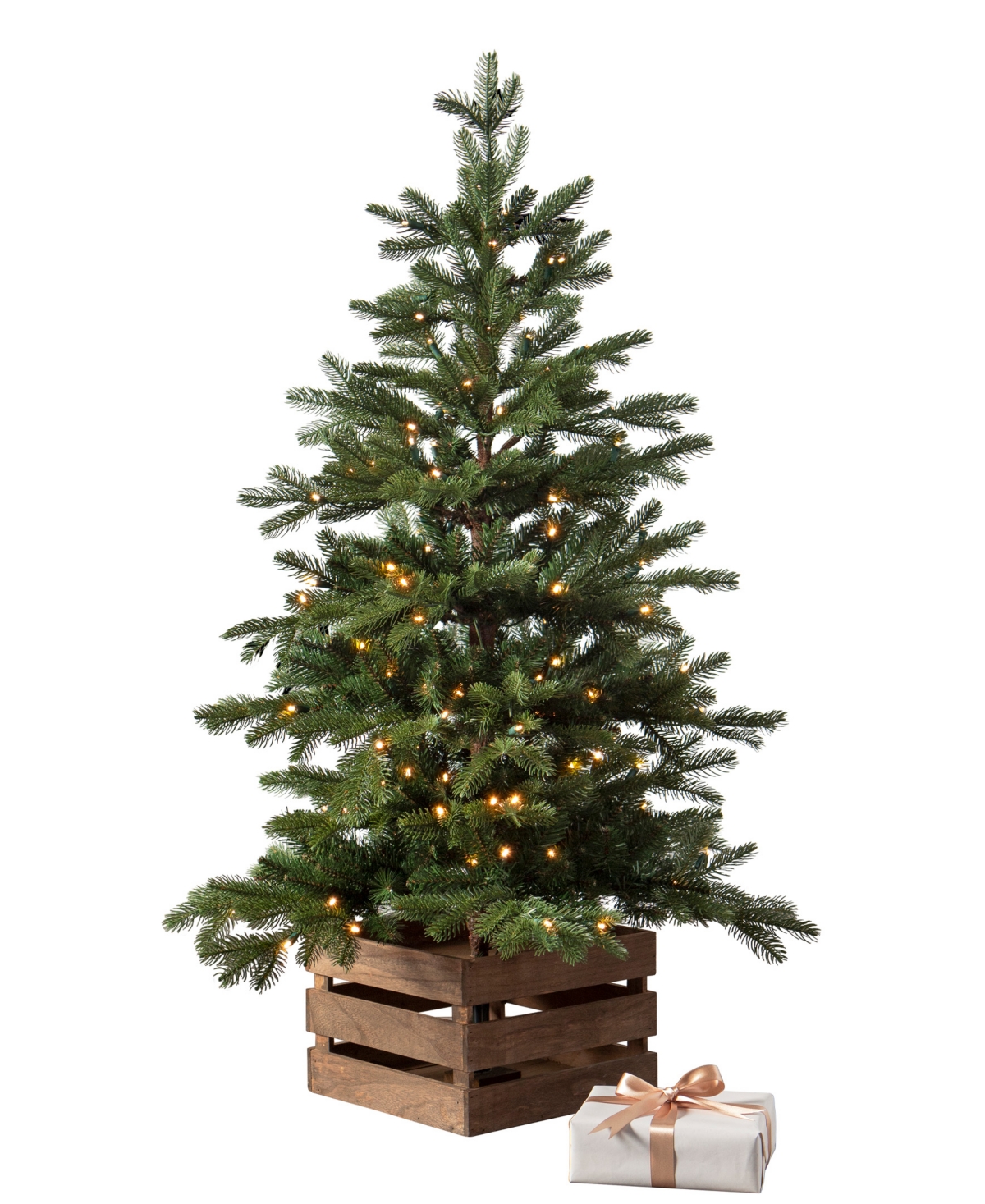 Click here for Balsam Hill 4 ft Country Farm Pre-Lit Fir Tree - G... prices