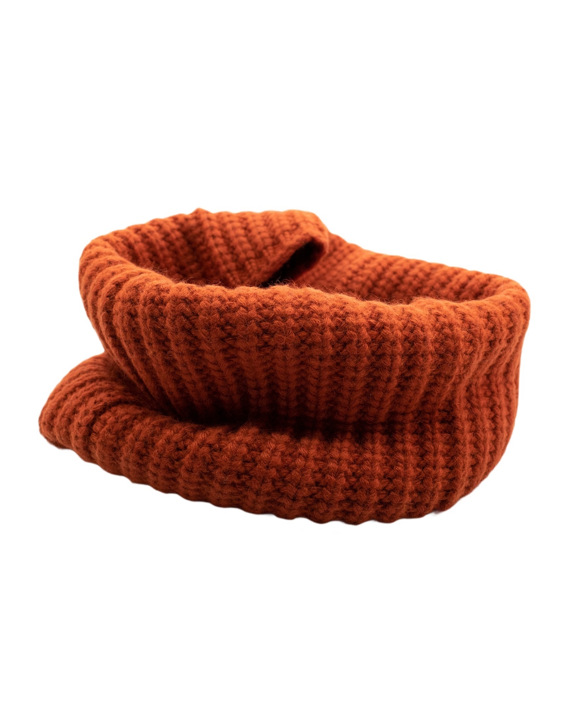 Click here for Portolano Chunky Neckwarmer Scarf - Rust prices