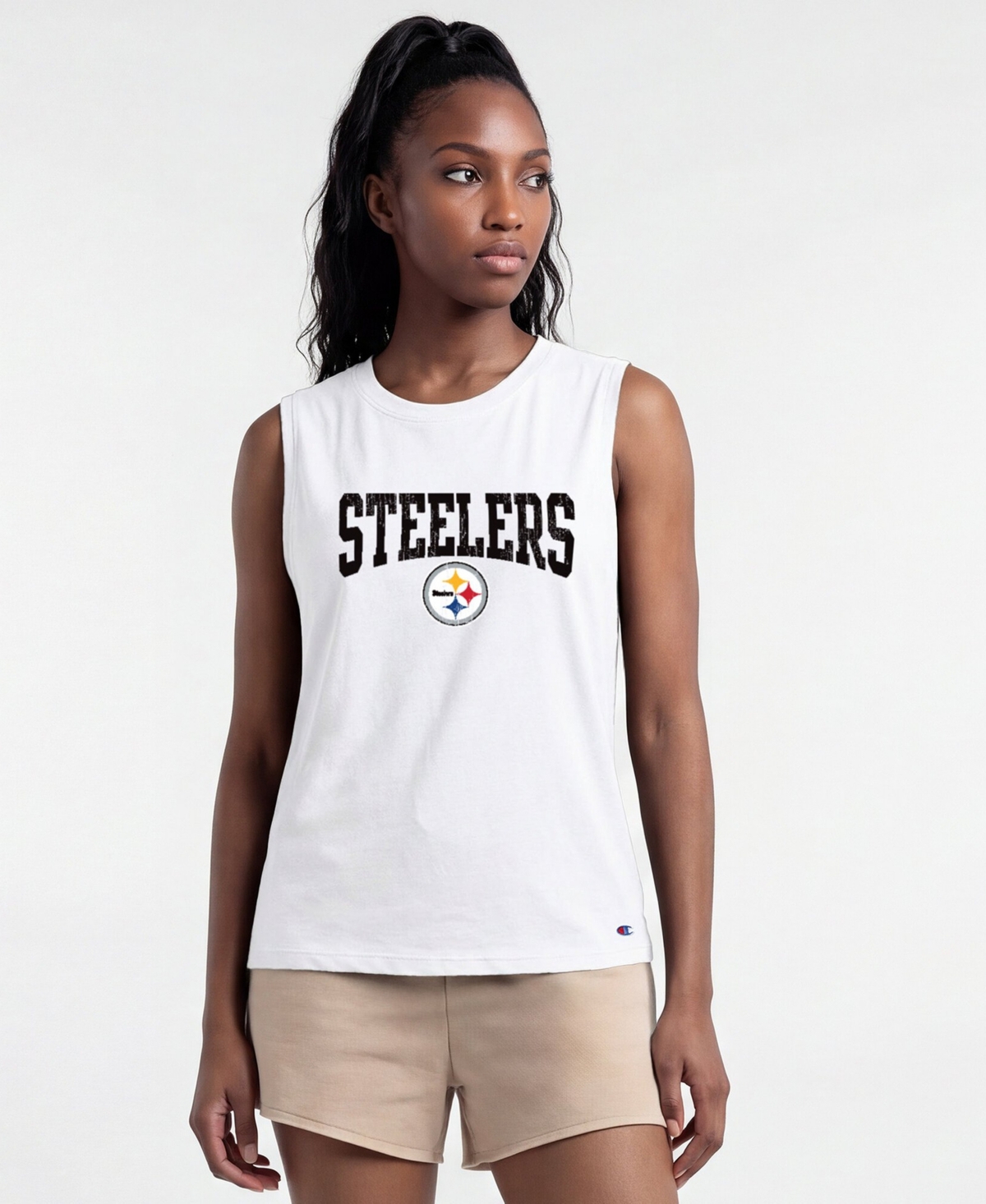 Click here for Champion Womens Pittsburgh Steelers Distressed Cre... prices