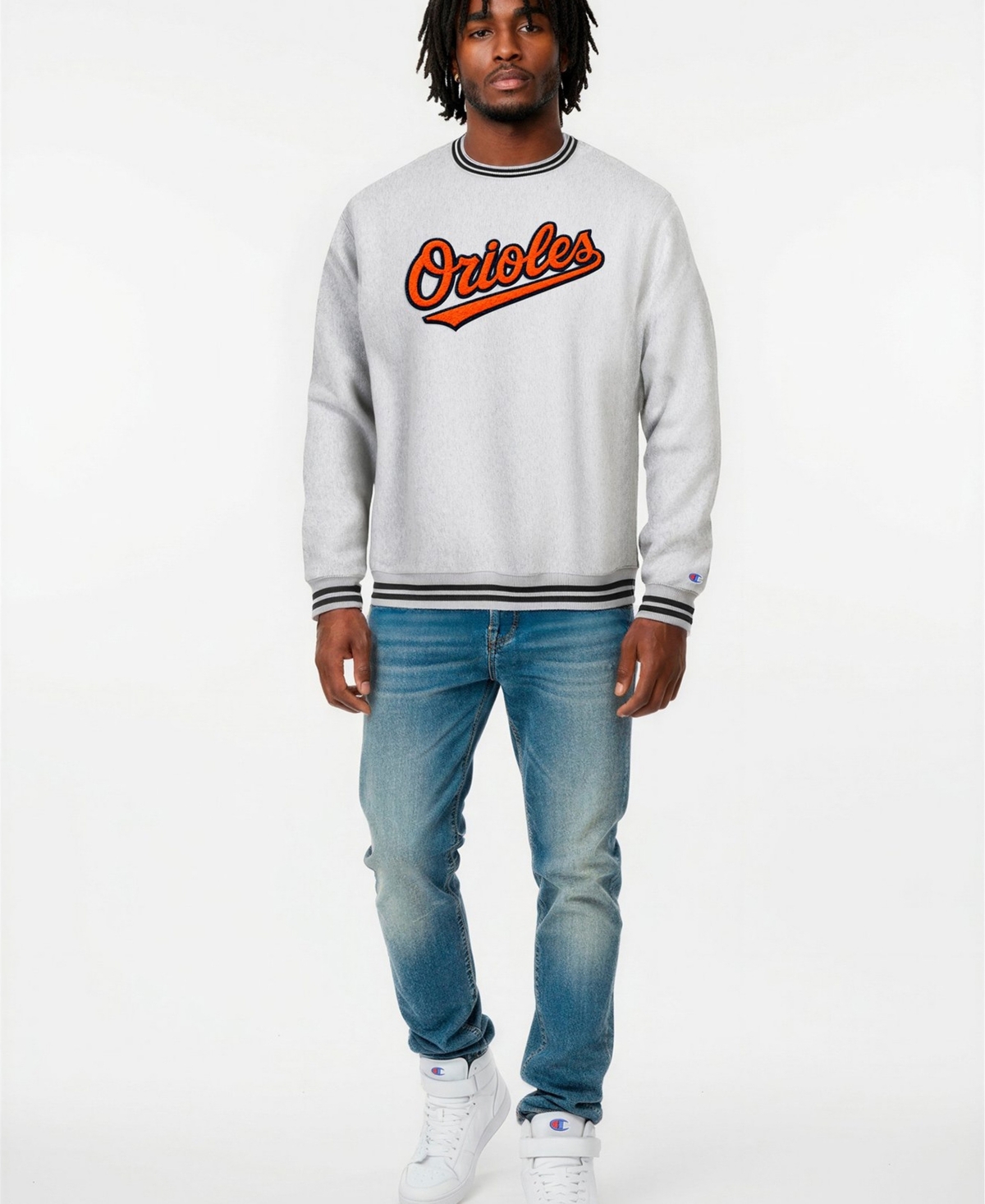 Click here for Champion Mens Baltimore Orioles Reverse Weave Crew... prices