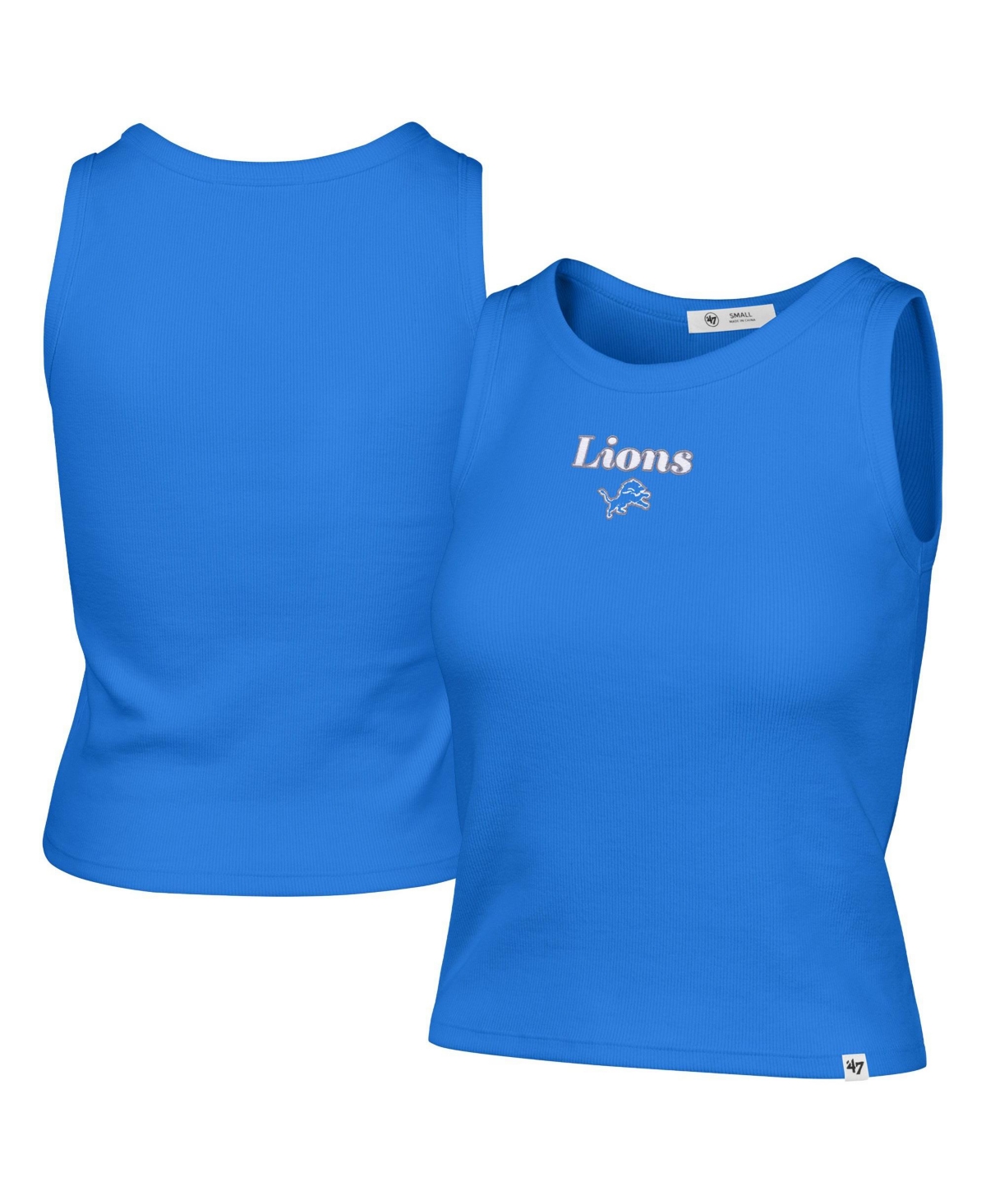 Click here for 47 Brand Womens Detroit Lions Ribbed Cropped Tank... prices