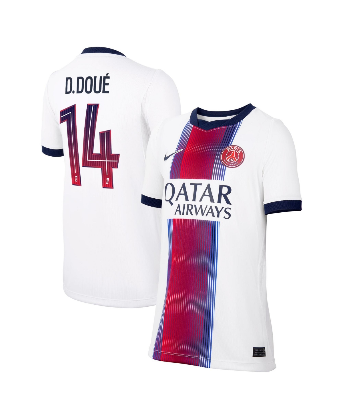 Click here for Nike Big Boys and Girls Desire Doue White Paris Sa... prices