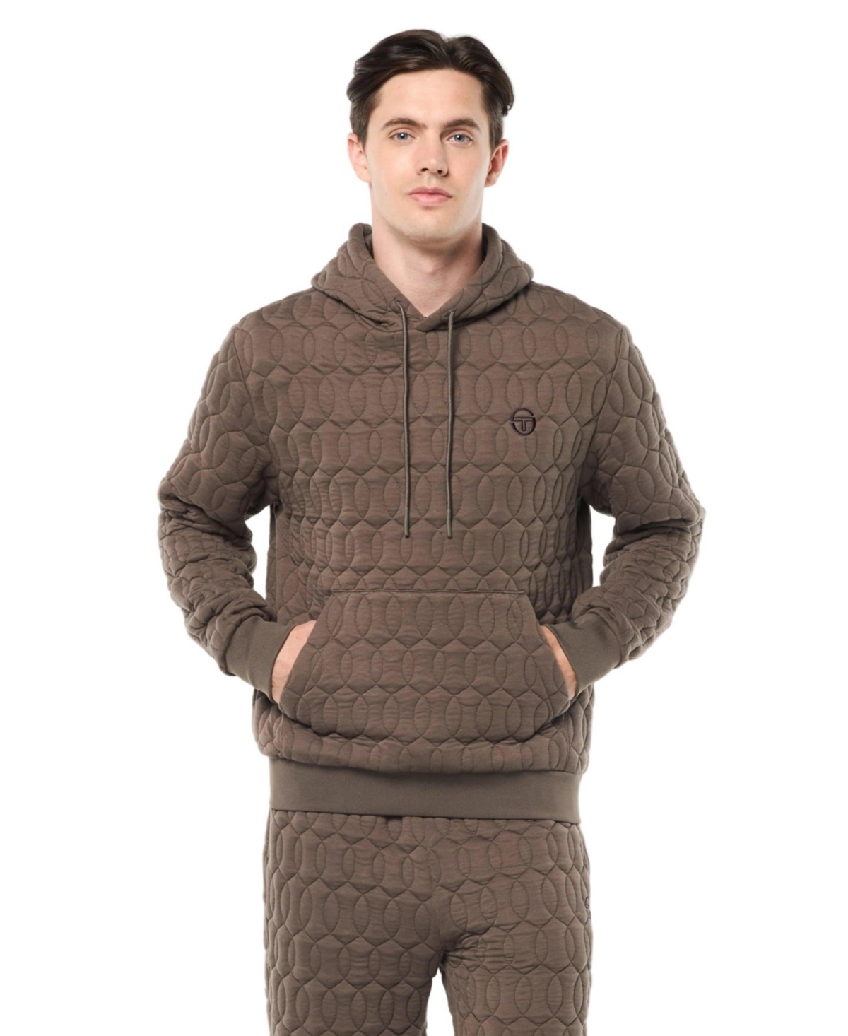 Click here for Sergio Tacchini Mens Aversa Quilted Hoodie - Morel prices