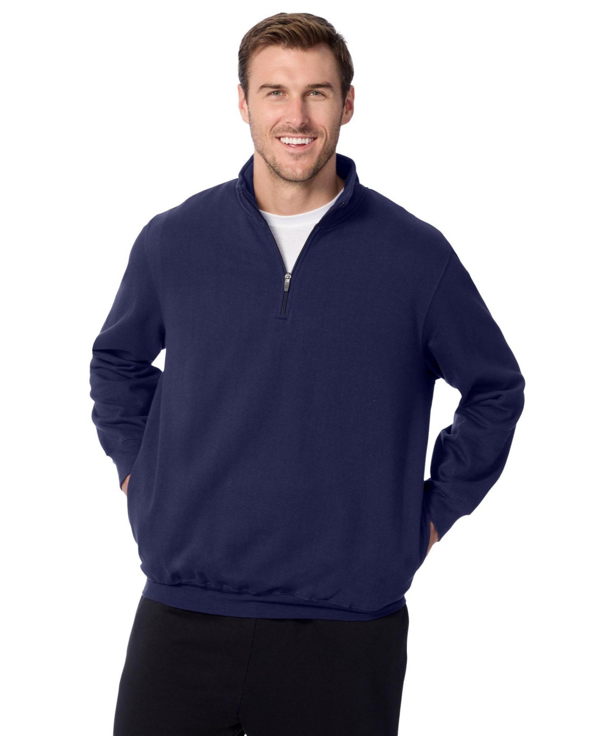 Click here for KingSize Mens Big & Tall Quarter-Zip Fleece Sweats... prices