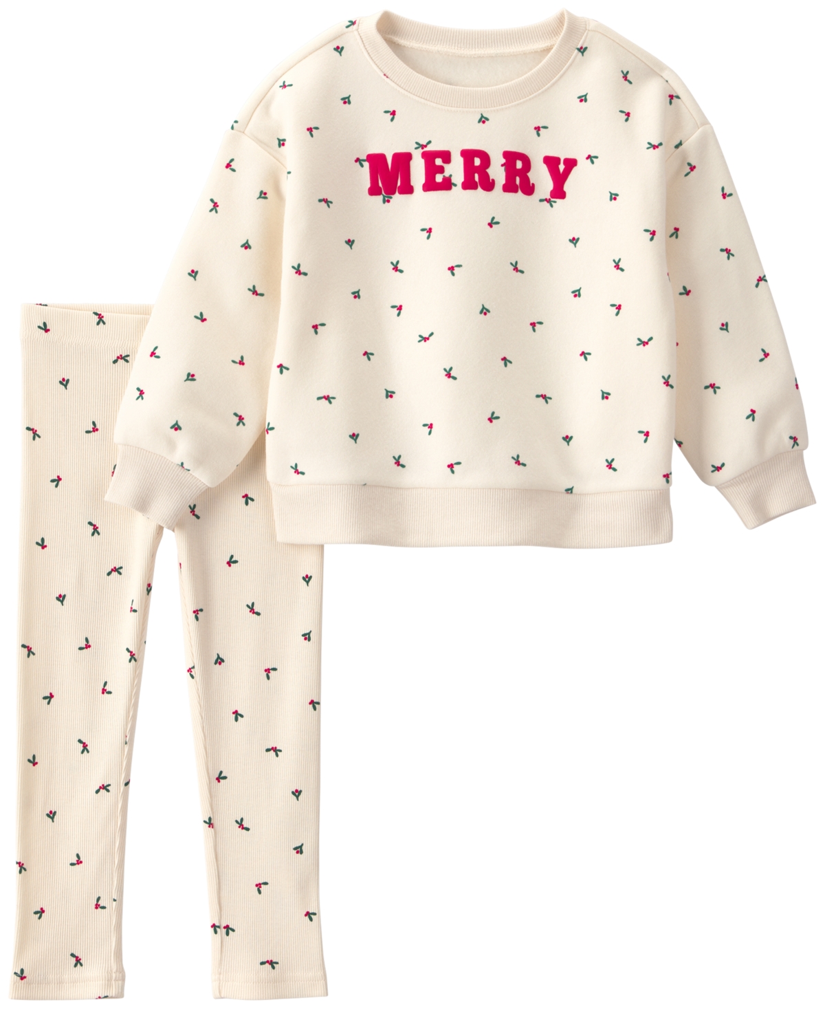 Click here for Carters Baby Girls Merry Fleece Top and Pants  2-P... prices