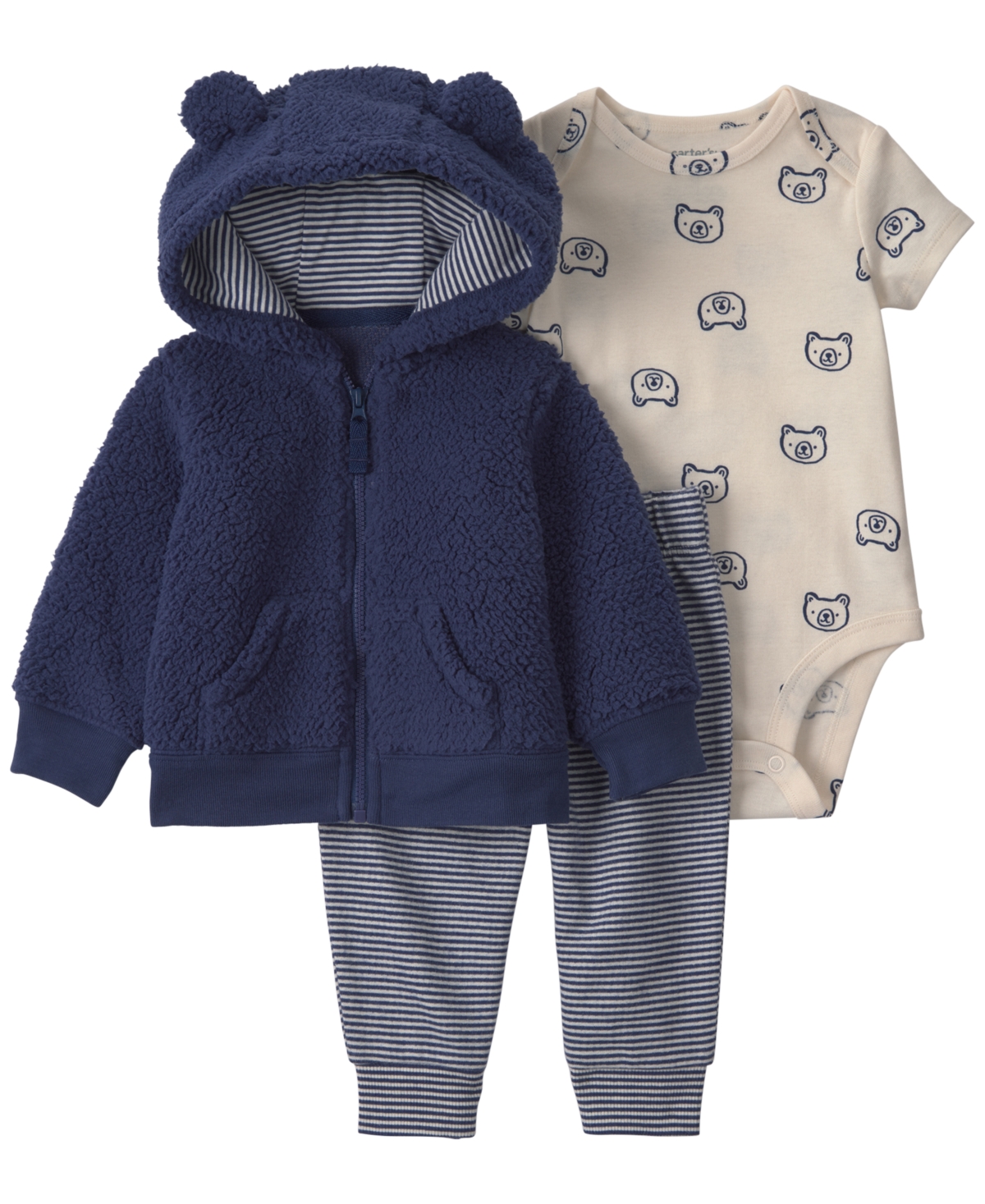 Click here for Carters Baby Boys Teddy Bear Fleece Jacket  Bodysu... prices