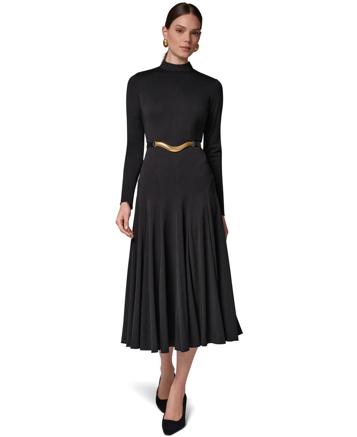 Click here for Donna Karan New York Womens Long Sleeve Mock Neck... prices