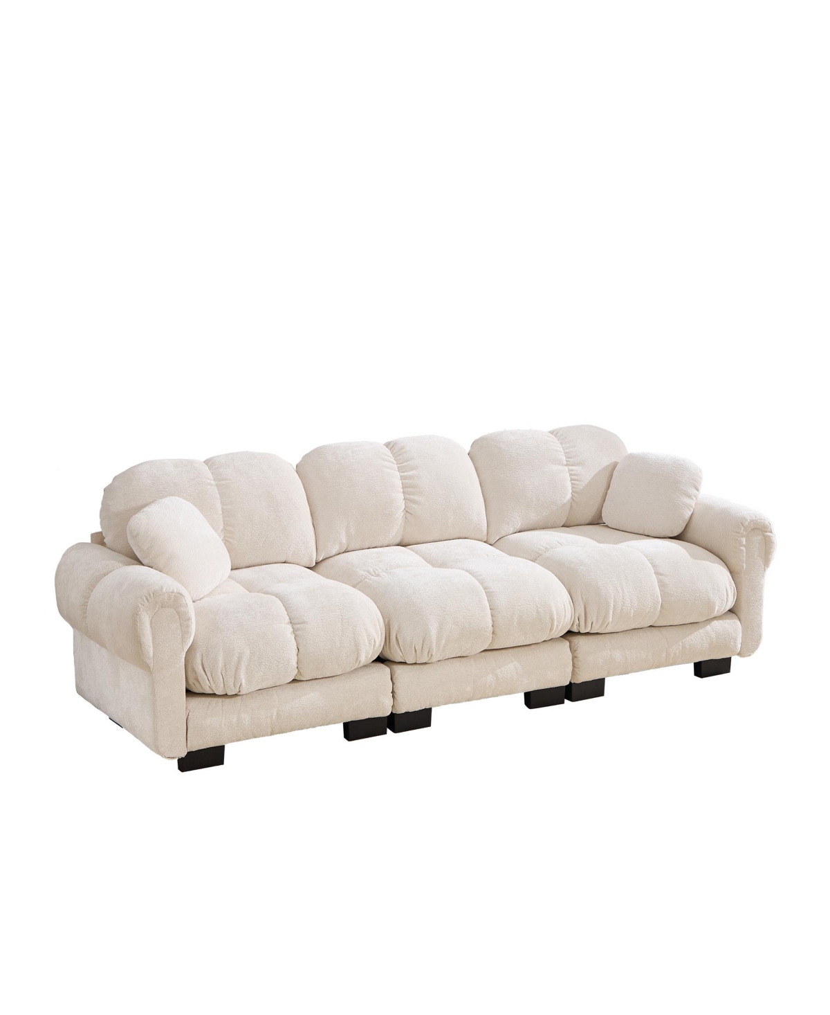 Click here for Clihome Chenille Cloud 3-Seater Sofa  Exquisite pi... prices