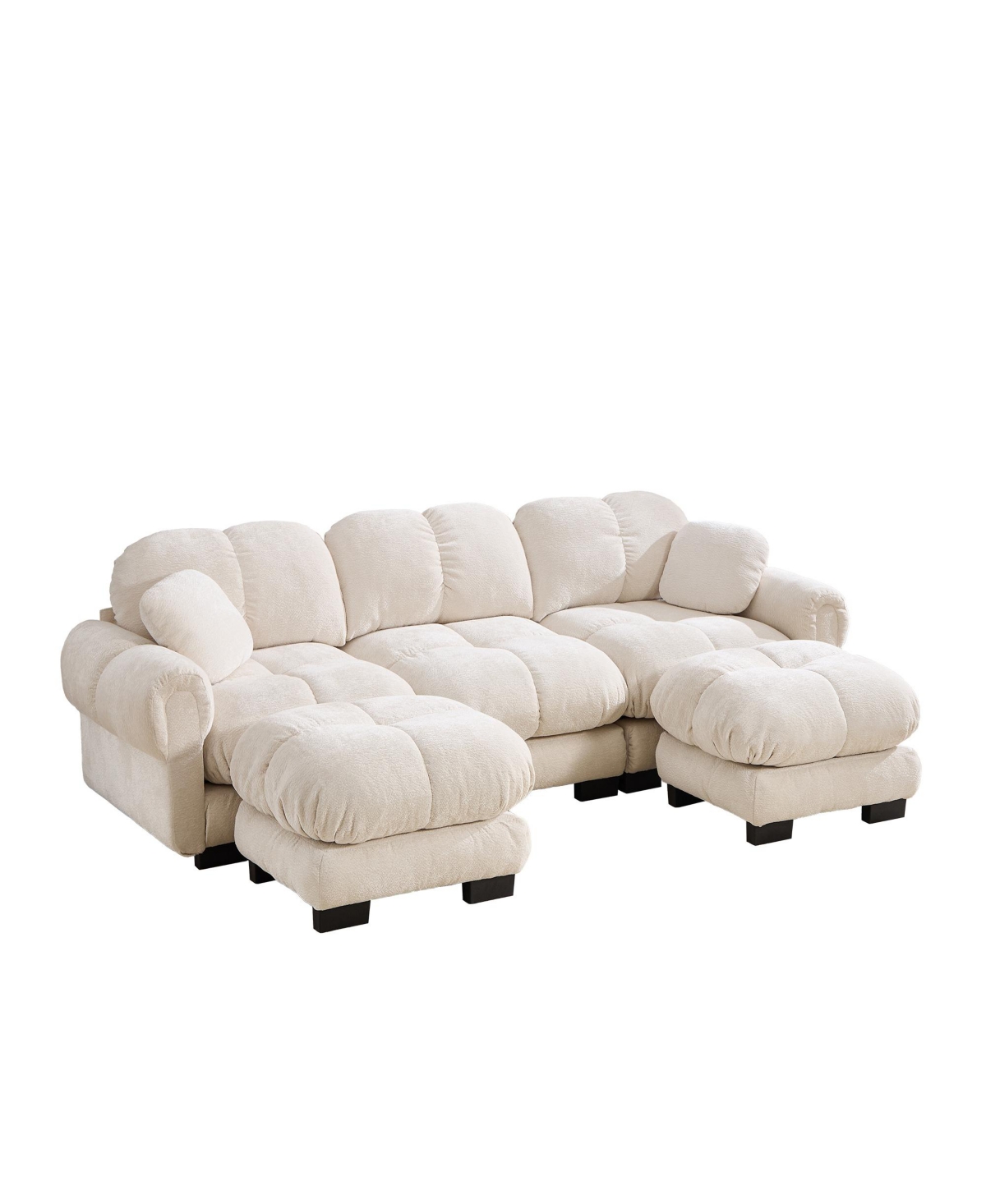 Click here for Clihome Oversize Chenille U-Shaped Sofa Deep Seat... prices