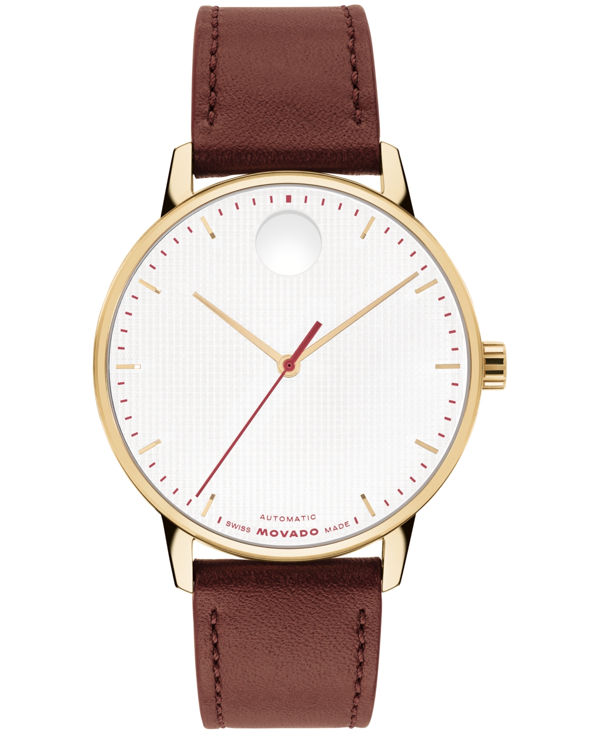 Click here for Movado Mens Movado Face Automatic Brown Leather Wa... prices