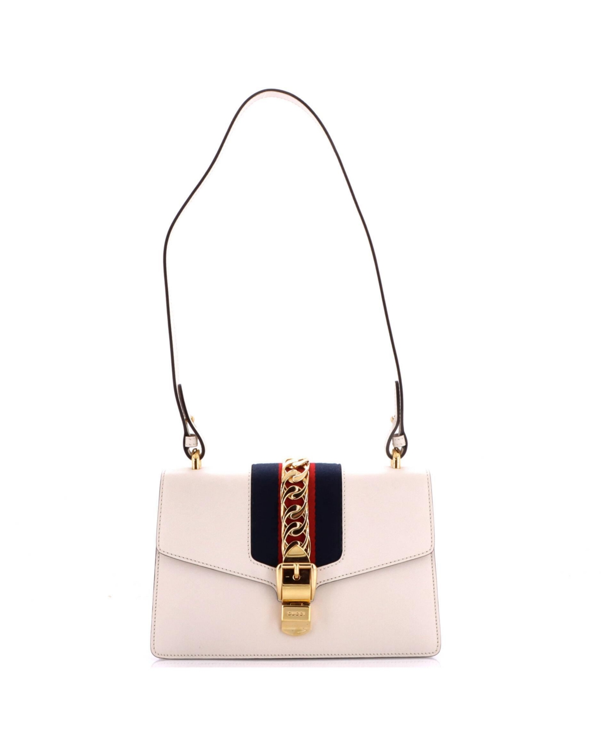 Click here for Pre-Owned Gucci Small Sylvie Shoulder Bag Leather... prices