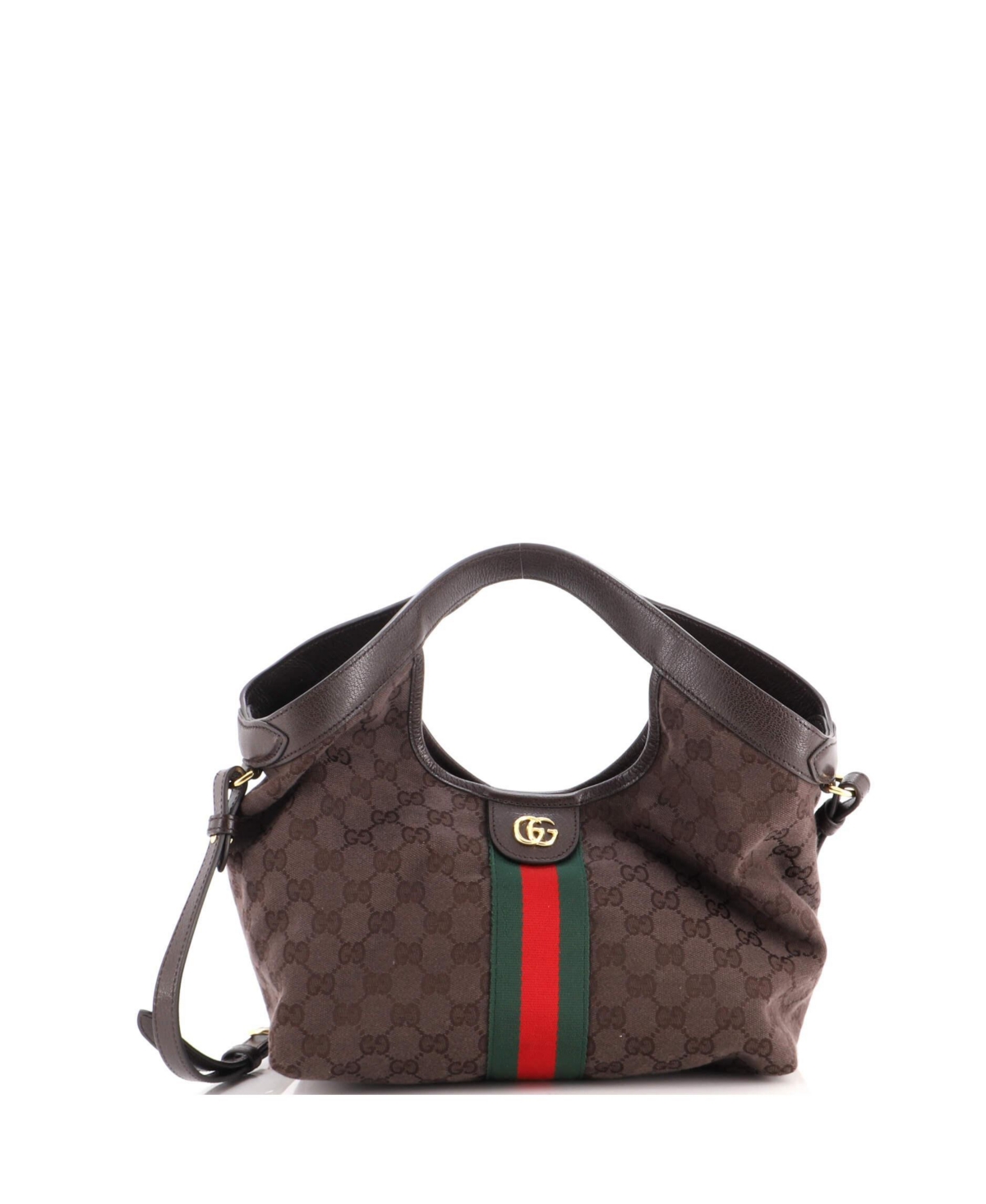 Click here for Pre-Owned Gucci Small Giglio Tote Gg Canvas - Brow... prices