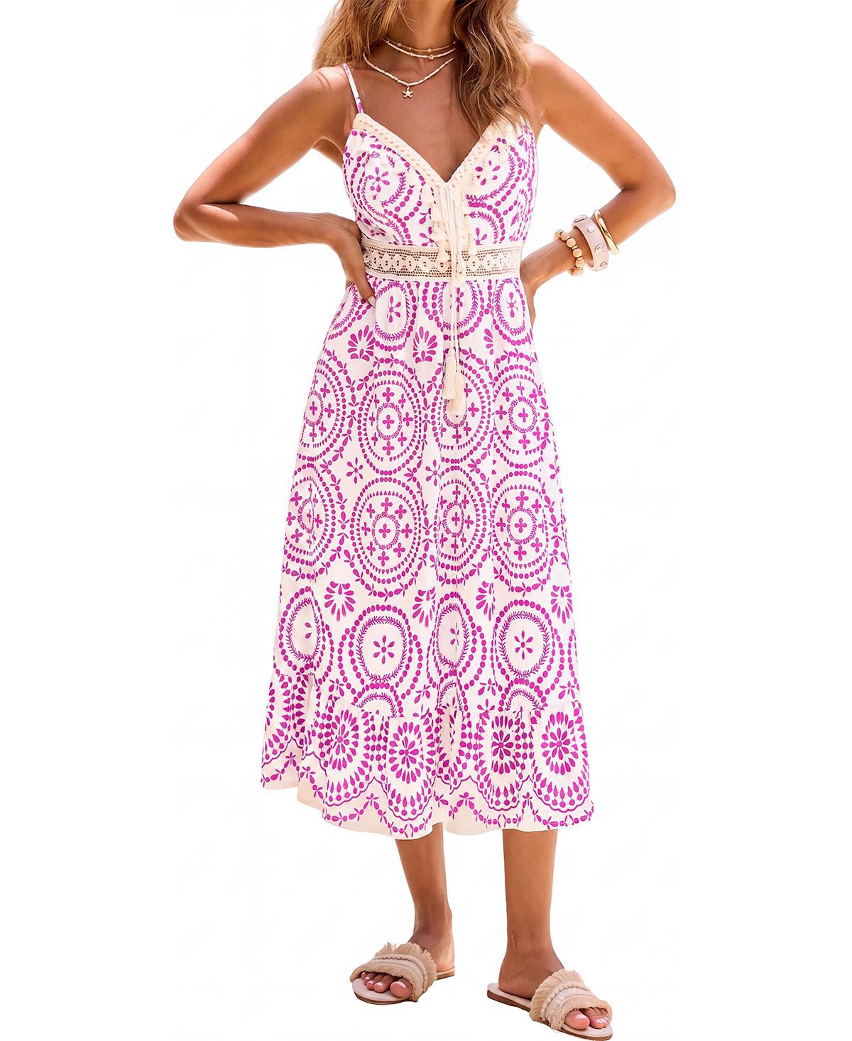 Click here for Cupshe Womens In Mykonos Ornate Midi Beach Dress -... prices