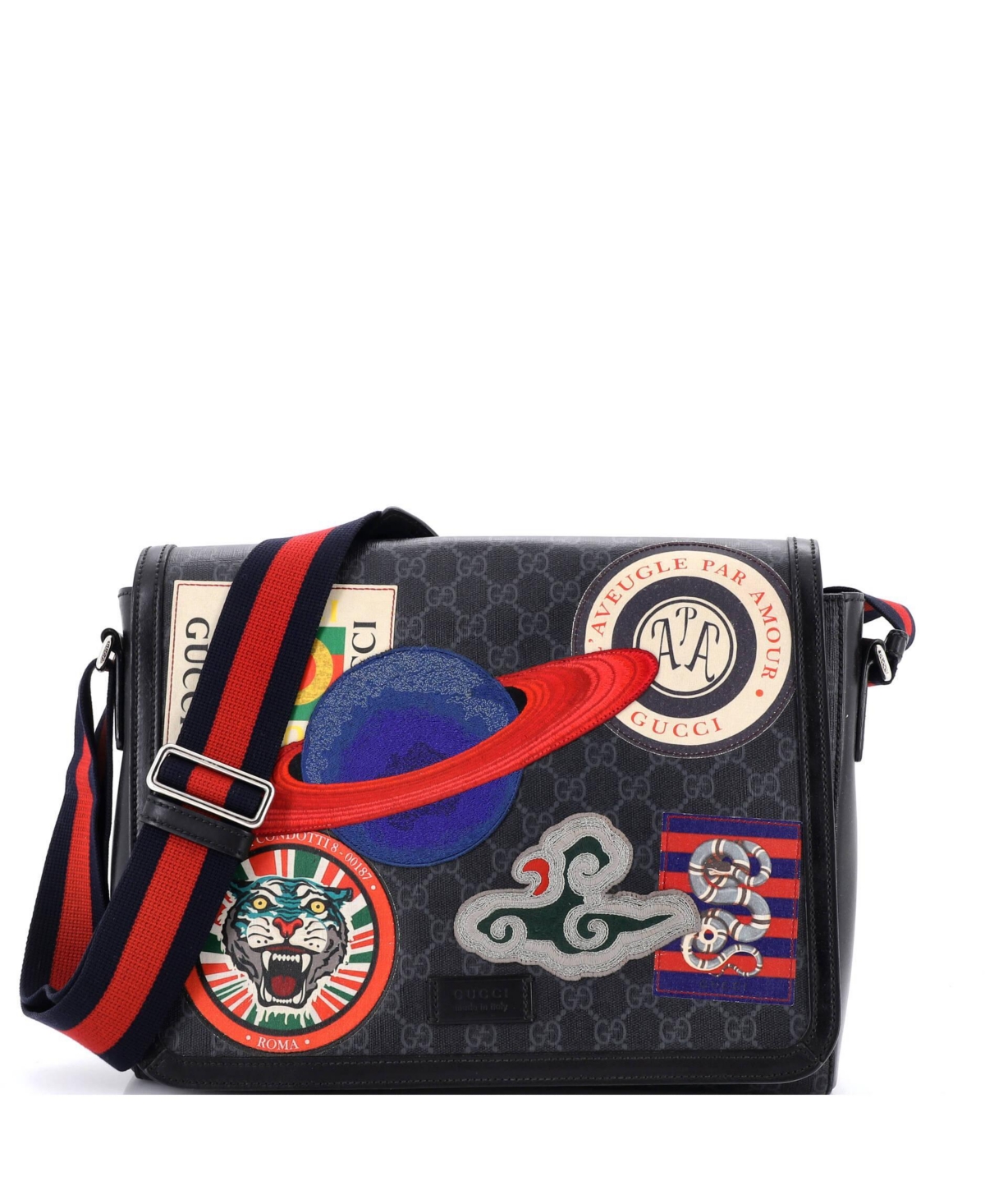 Click here for Pre-Owned Gucci Large Night Courrier Flap Messenge... prices