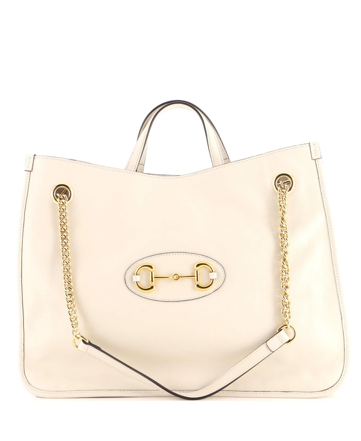 Click here for Pre-Owned Gucci Large Horsebit 1955 Chain Tote Lea... prices
