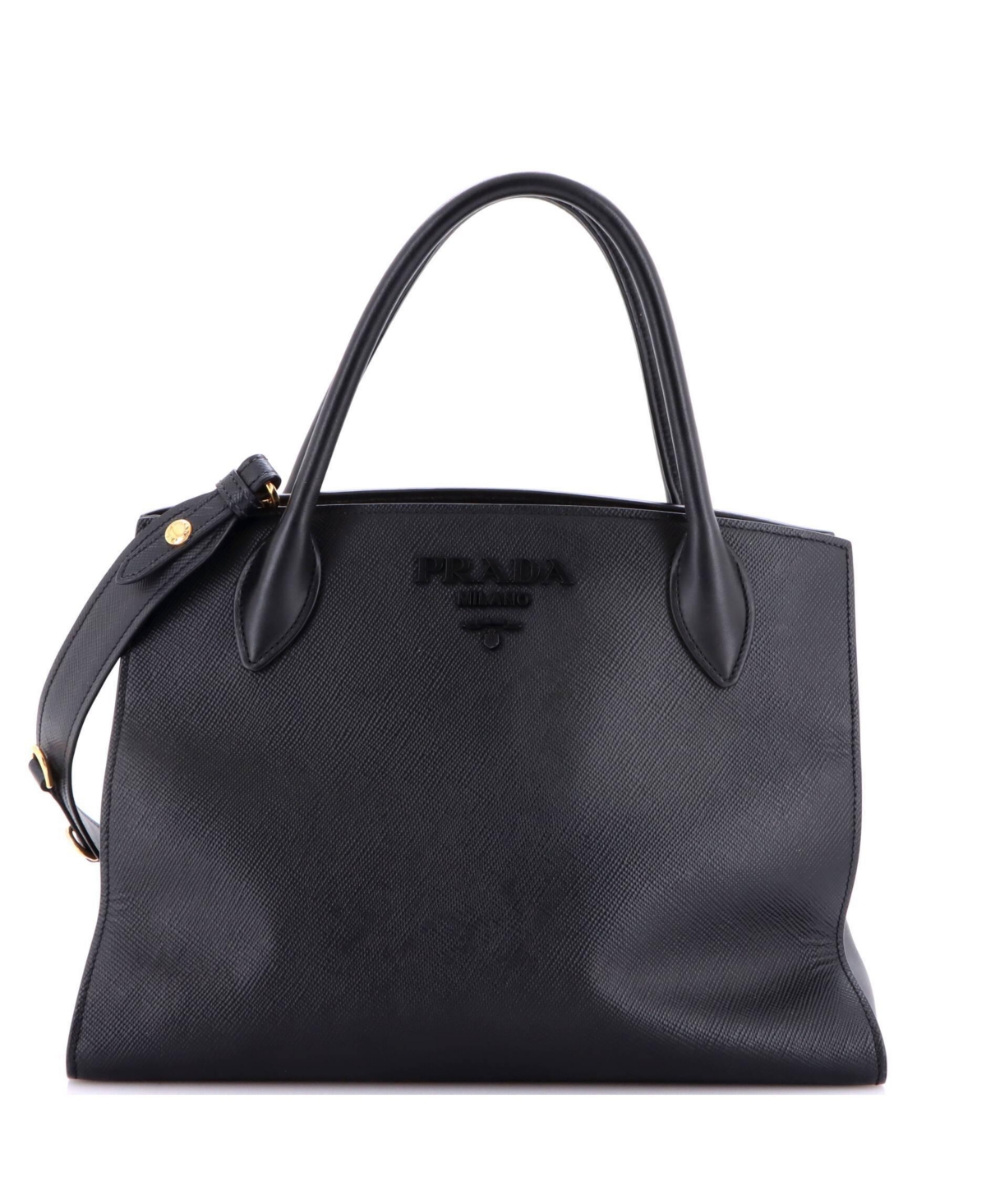 Click here for Pre-Owned Prada Medium Monochrome Tote Saffiano wi... prices